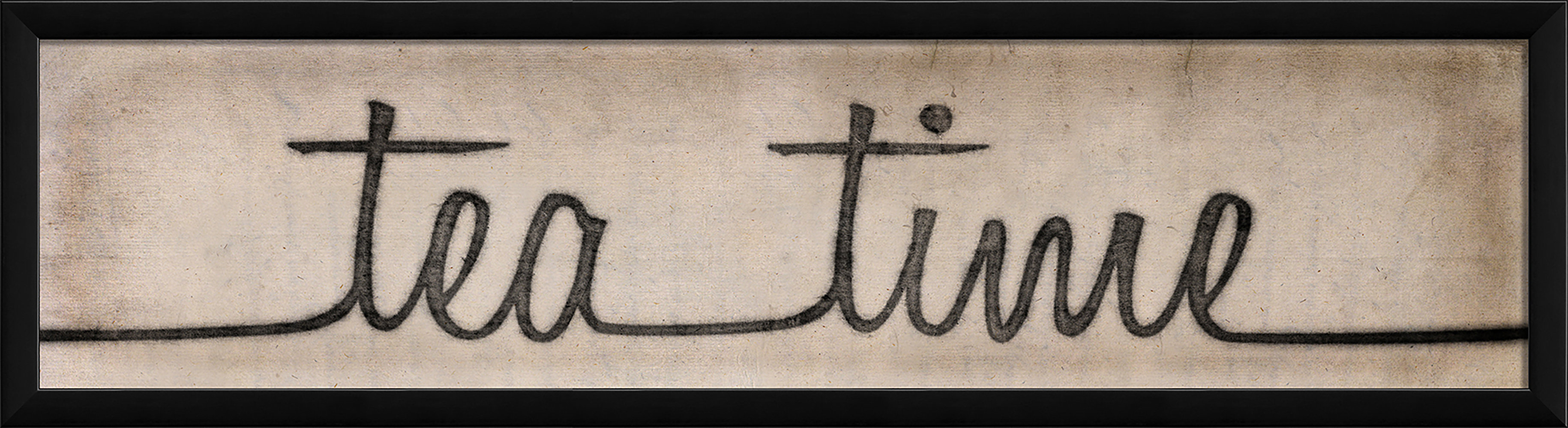 House of Hampton® 'Tea Time Sign' Framed Textual Art | Wayfair