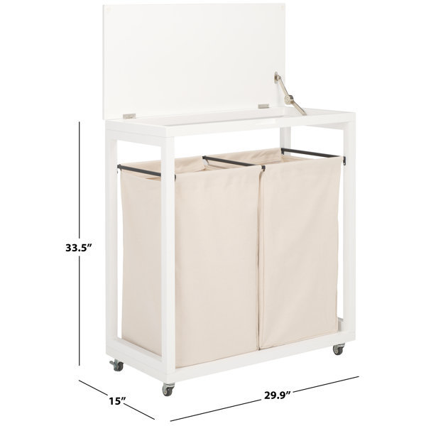 Latitude Run® Wood Rolling Laundry Hamper & Reviews | Wayfair