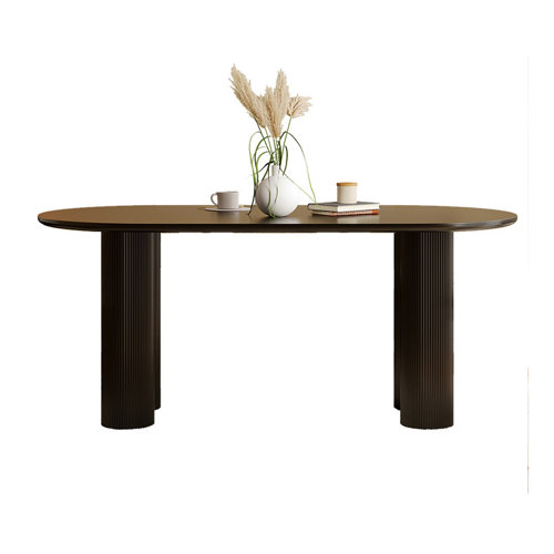 Elevat Home Vintage Style Solid Wood Oval Slate Dining Table Oval ...