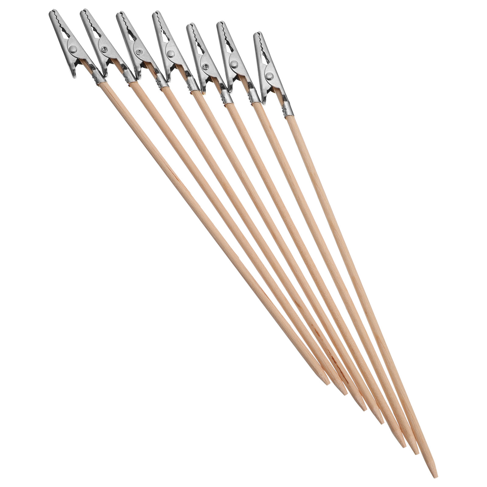Rebrilliant 100 Pcs Bamboo Stick Crocodile Clip Set Alligator Clips ...