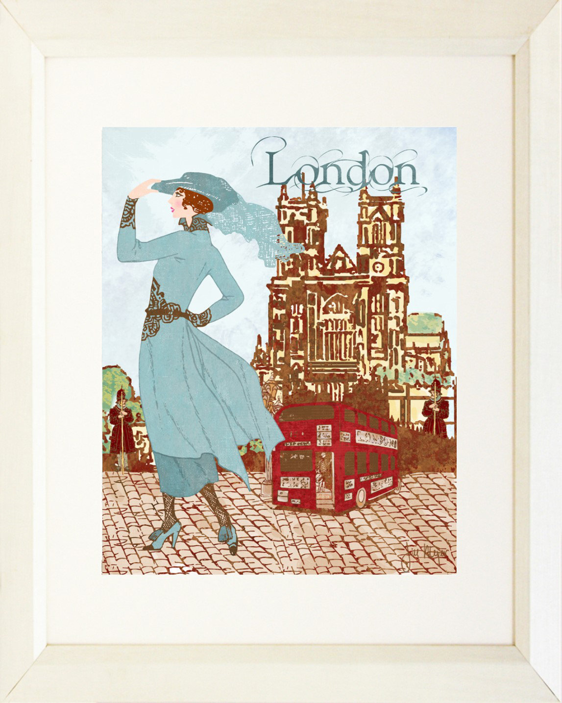Buy Art For Less 'London Diva' by Jill Meyer Framed Painting Print ...