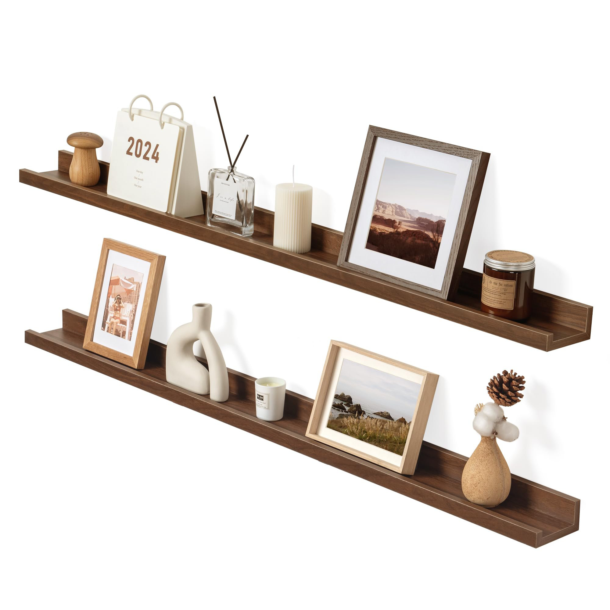 Corrigan Studio® 48 Inch Floating Shelves Black, Floating Shelves with ...