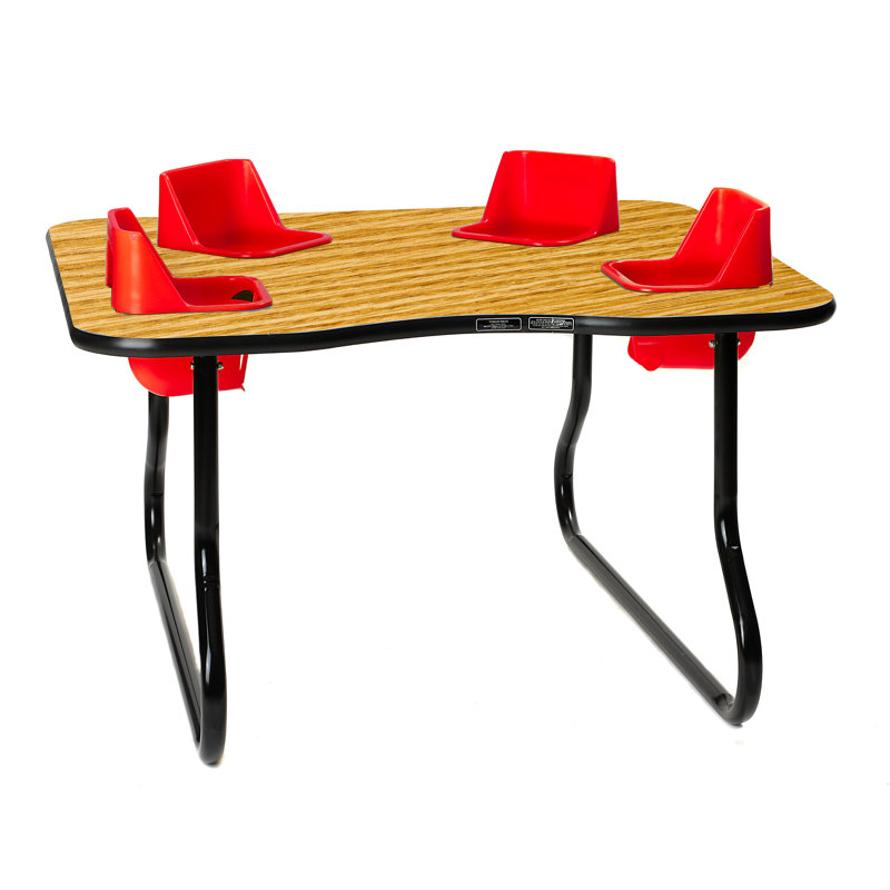 Toddler Tables Laminate Adjustable Novelty 4 Students Activity Table ...