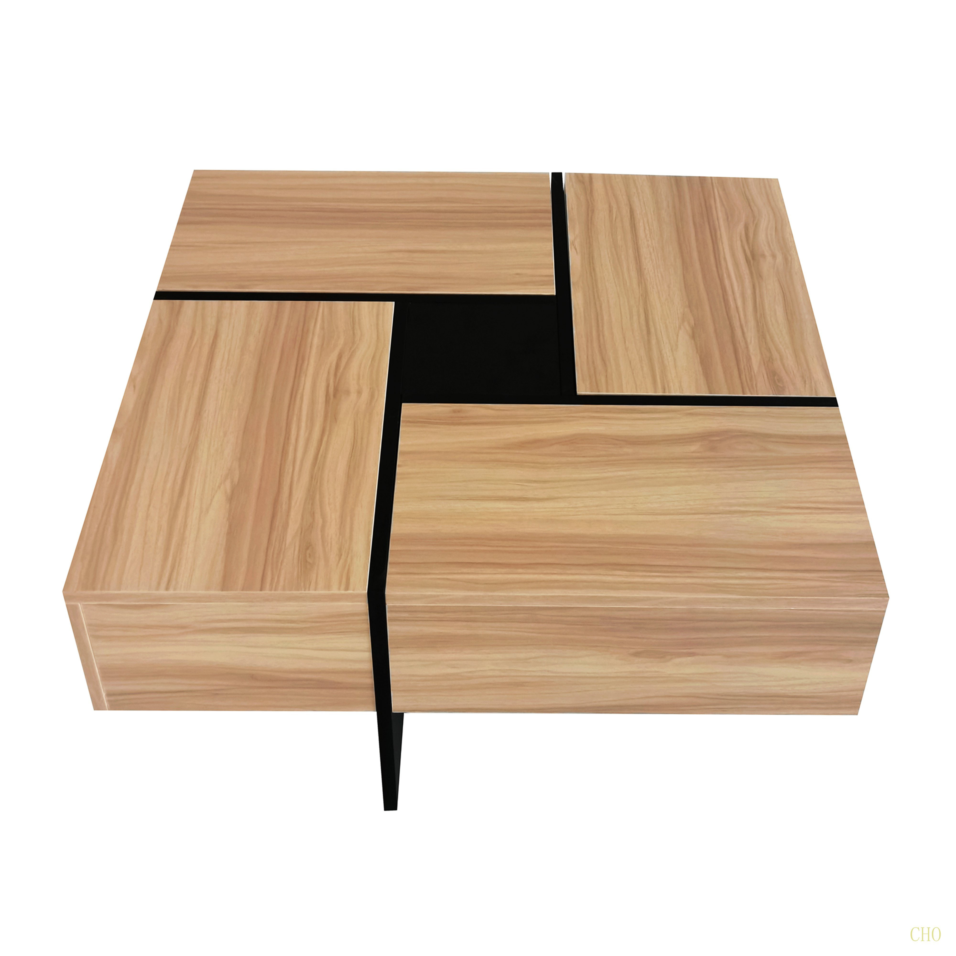 Ivy Bronx Unique Design Coffee Table With 4 Hidden Storage Compartments ...