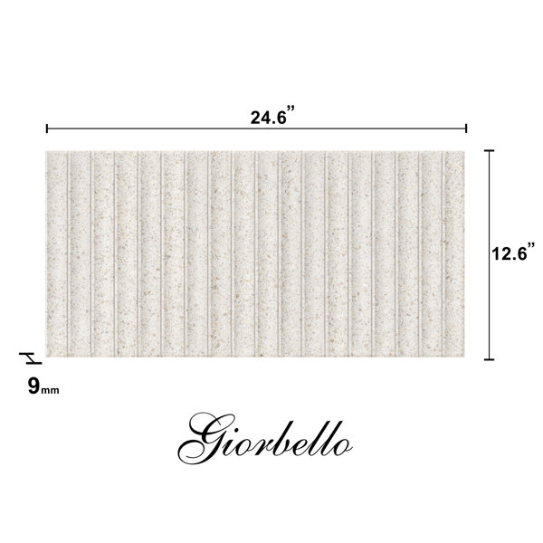 Giorbello Spanish Deco Pureform Porcelain 12"x 24" Floor and Wall Tile ...