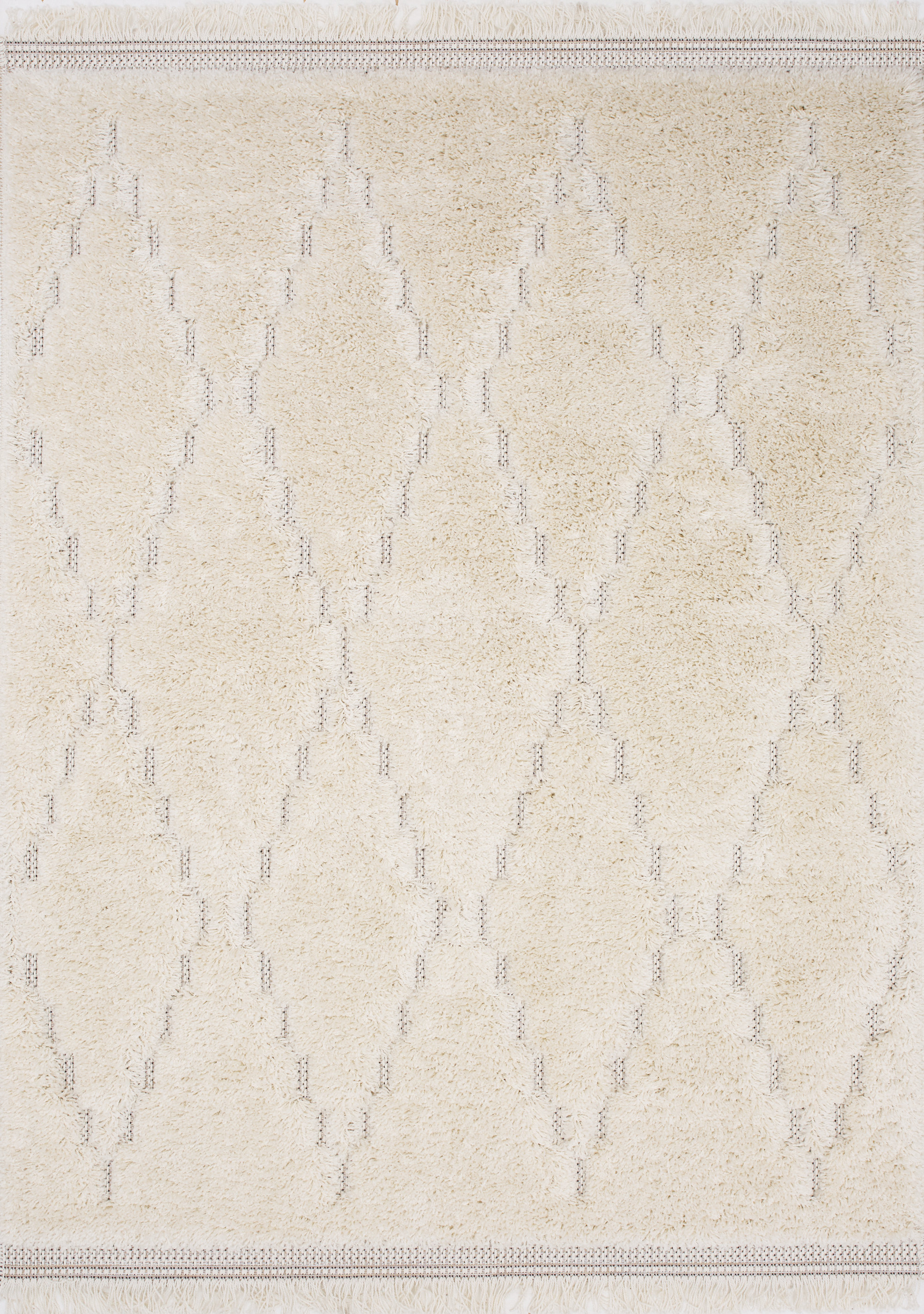 Foundry Select Novato Cream Diamond Shag Rug, 5'3" X 7'7" - Wayfair Canada