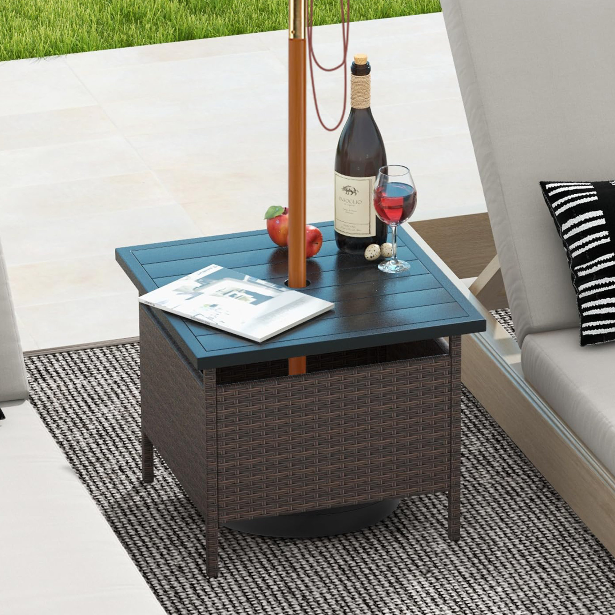 Latitude Run® Kuwanda Square 22'' L x 22'' W Outdoor Side Table | Wayfair