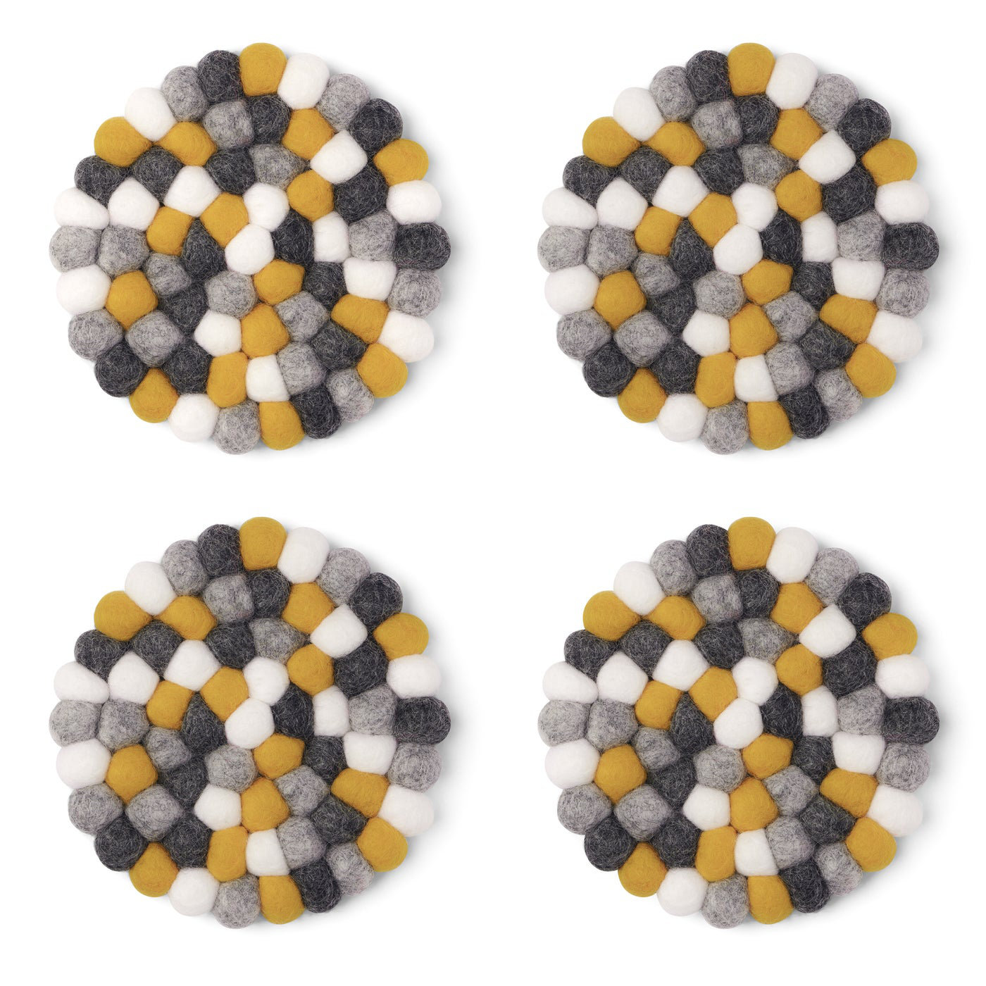 Torre & Tagus MODWOOL Wool Ball Round Coasters (Set of 4) - Wayfair Canada