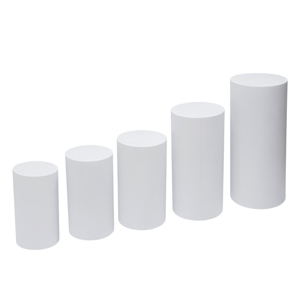 JOYDING 5Pcs Recyclable Wedding Cylinder Columns Durable Flower Stand ...