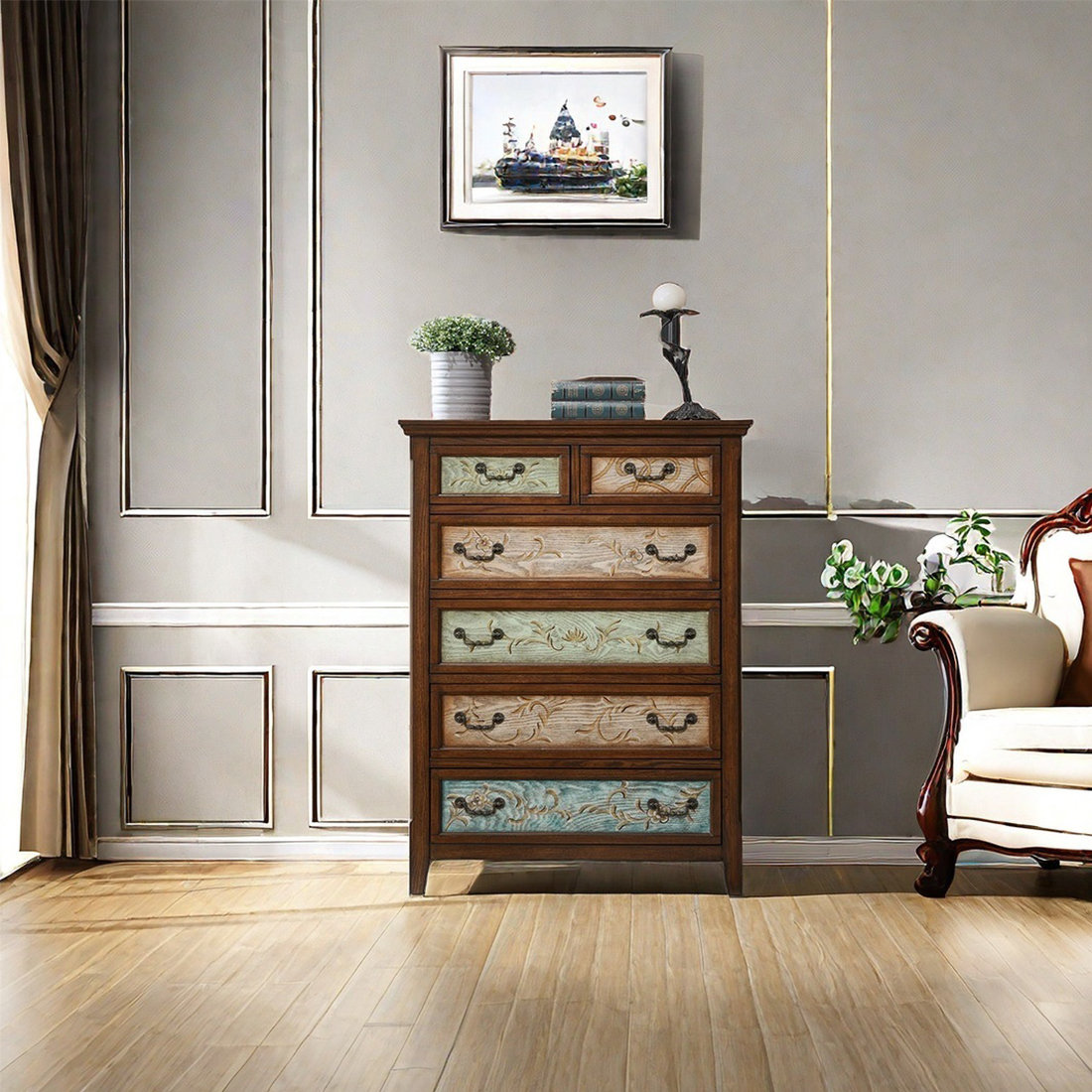 Ruthber Solutions Painted multi-purpose drawer accent chest | Wayfair