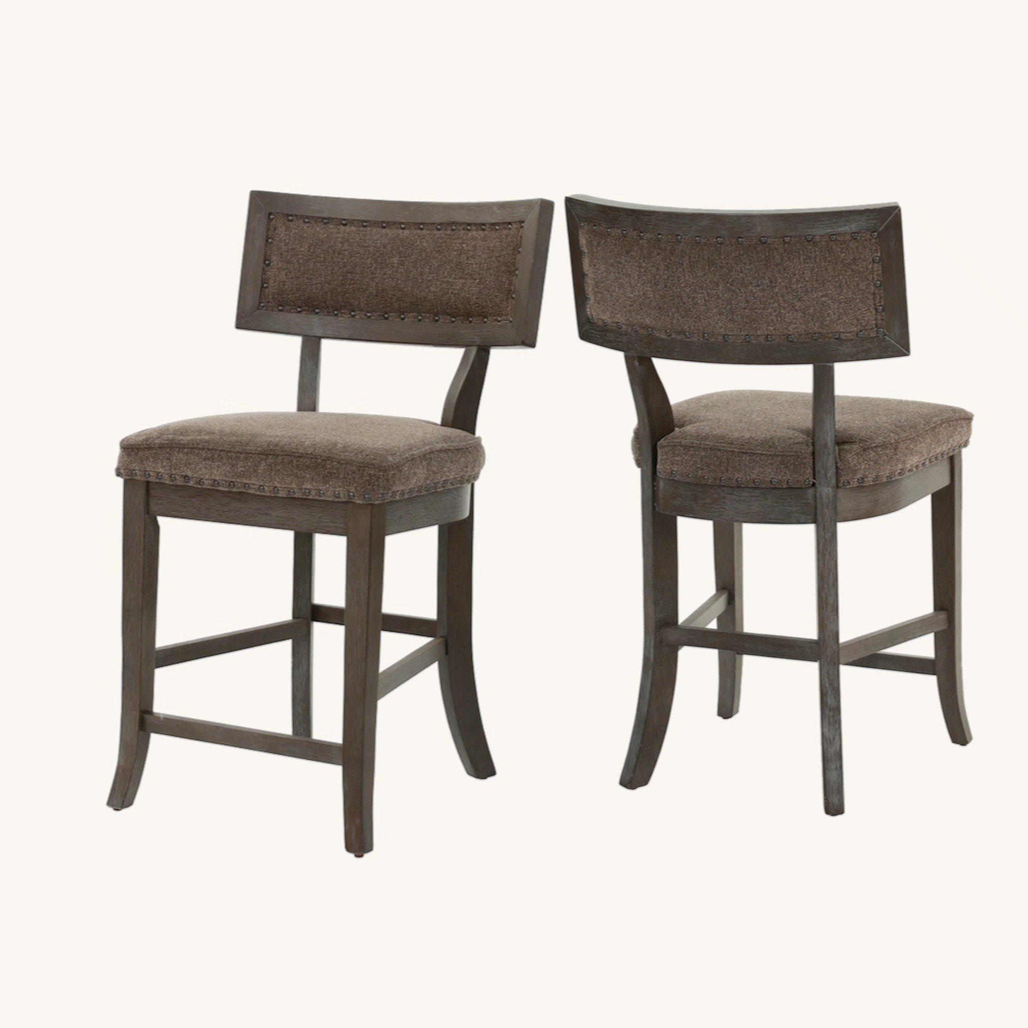Lark Manor™ Set Of 2 Dining High Chairs With Fabric Upholstery Cushion ...
