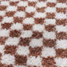 THE RUGS Moodi Modern Shaggy Off-White and Terra Area Rug and Runner ...