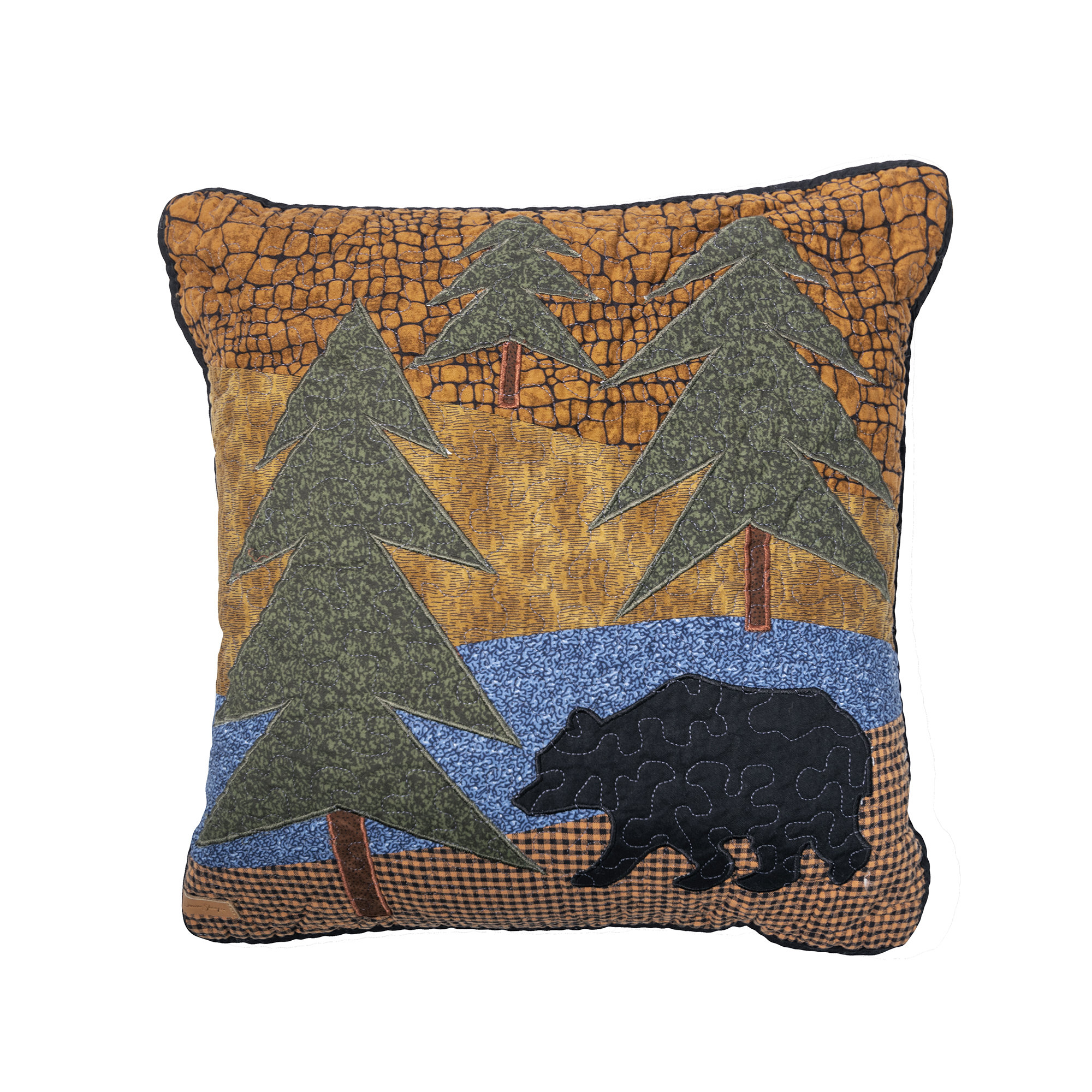 Donna Sharp Midnight Bear Midnight Bear Square Cotton Pillow Cover ...