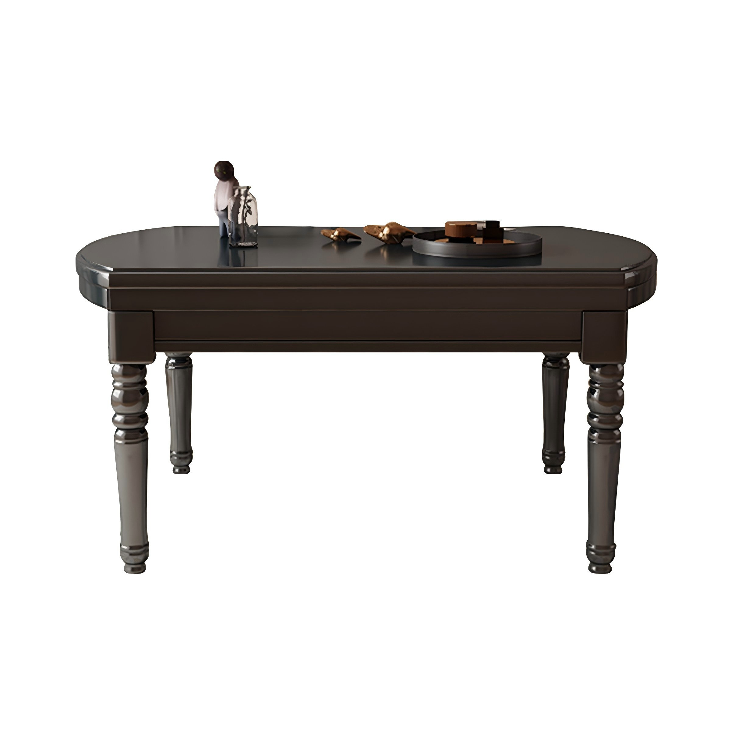 Canora Grey Solid Wood Rubberwood black Dining Table | Wayfair