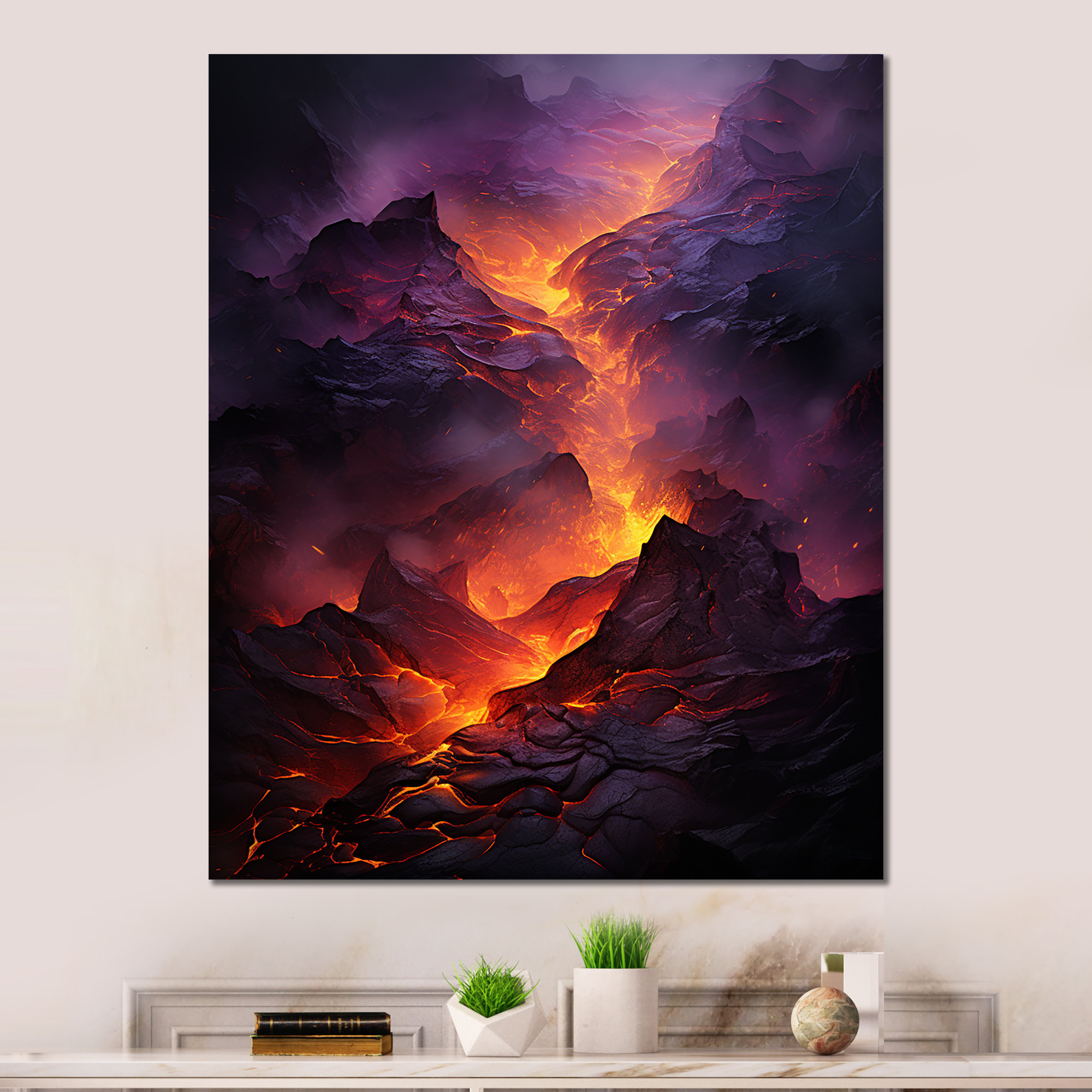 Latitude Run® Volcano Volcanic Glow - Volcano Metal Wall Art - Wayfair ...