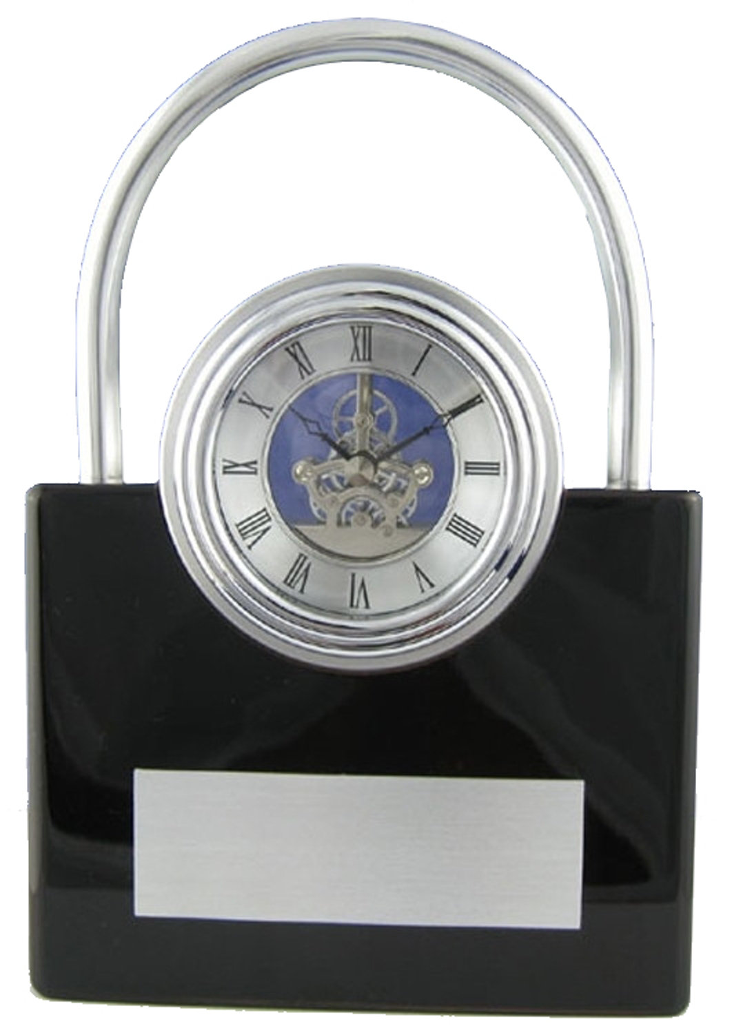 House of Hampton® House of Hampton Padlock Skeleton Mantle Clock ...