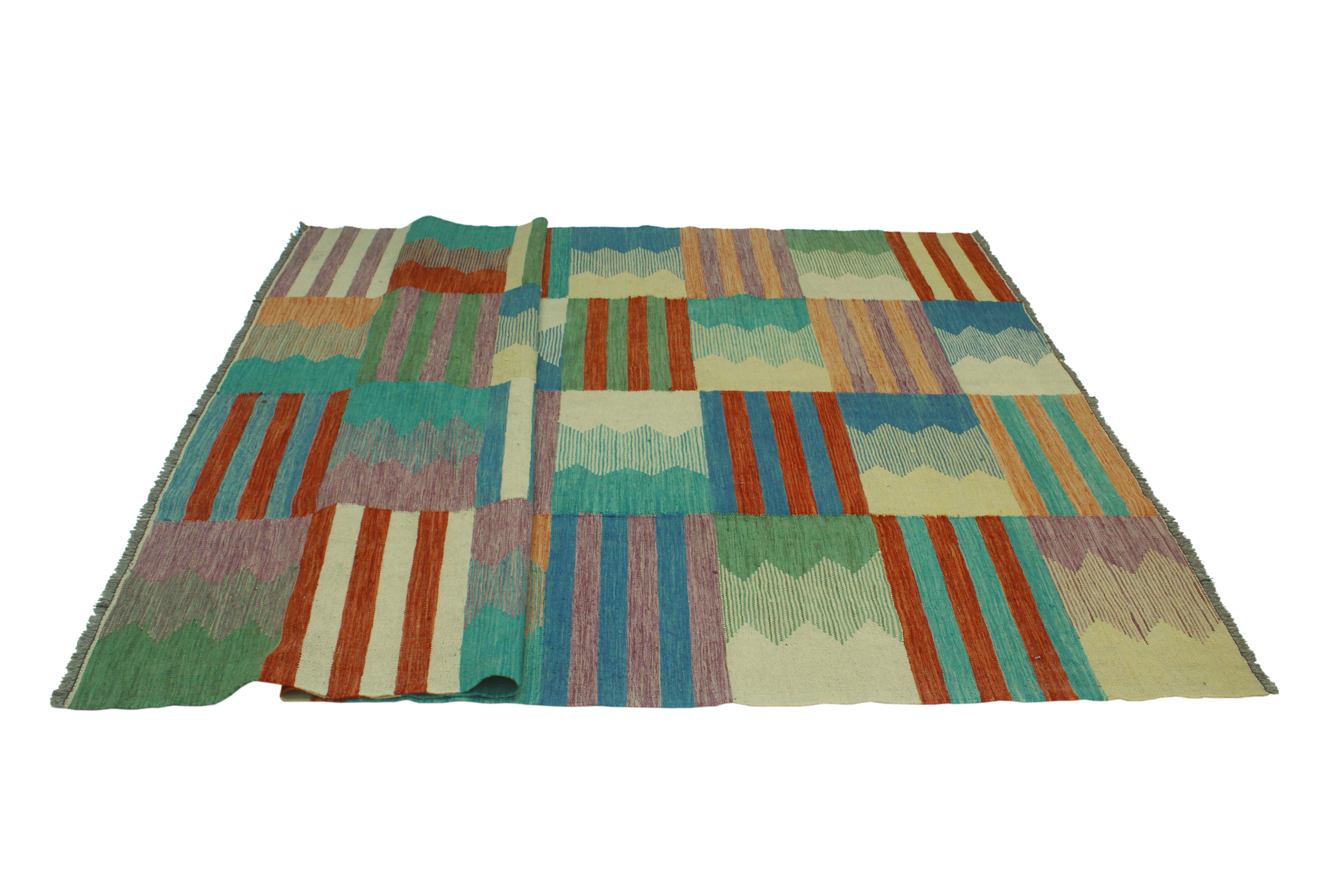 Union Rustic Winchester Kilim Inju Blue Rug | Wayfair
