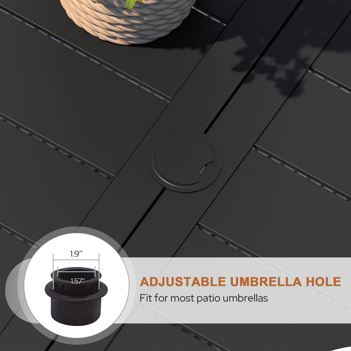 Red Barrel Studio® 6-Person Patio Dining Set with 63" Rectangular ...