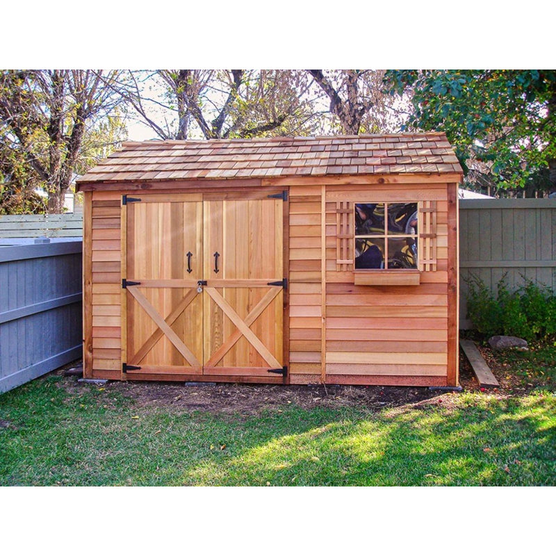 Cedarshed Industries Bayside 12ft. W x 4ft. D Western Red Cedar Wood ...