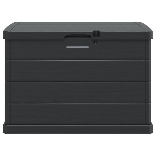 17 Stories 77.5cm W 170L Plastic Deck Box in Anthracite | Wayfair.co.uk