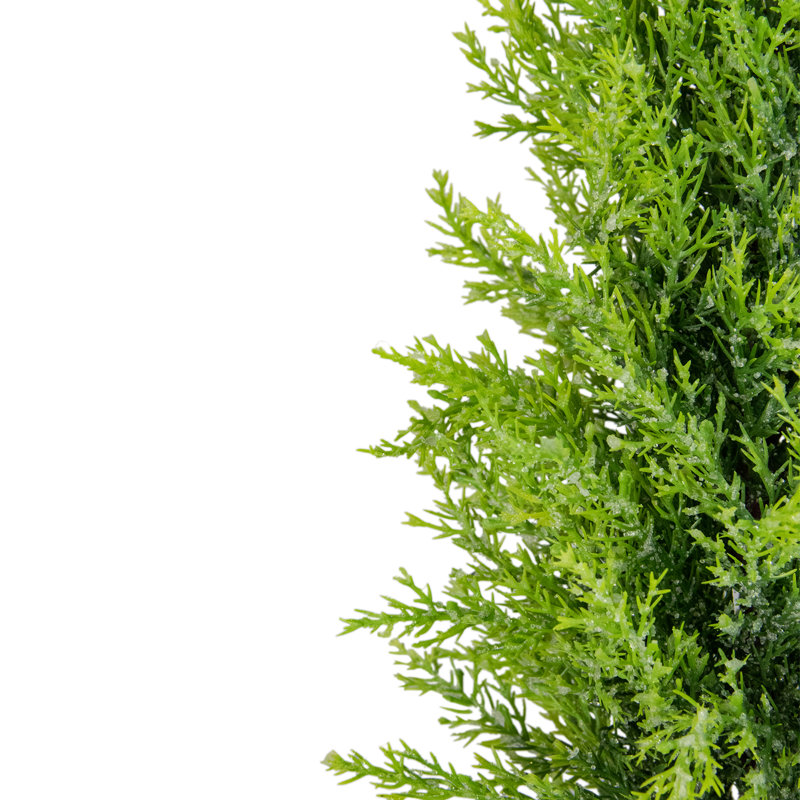 Northlight Seasonal 17" Upswept Frosted Cedar Artificial Christmas Tree ...