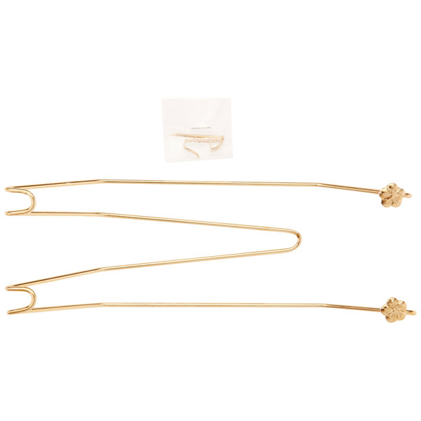 Mercer41 Gold-toned Wall Mountable Hanger, 7.25" H x 2" W x 1.25" D ...