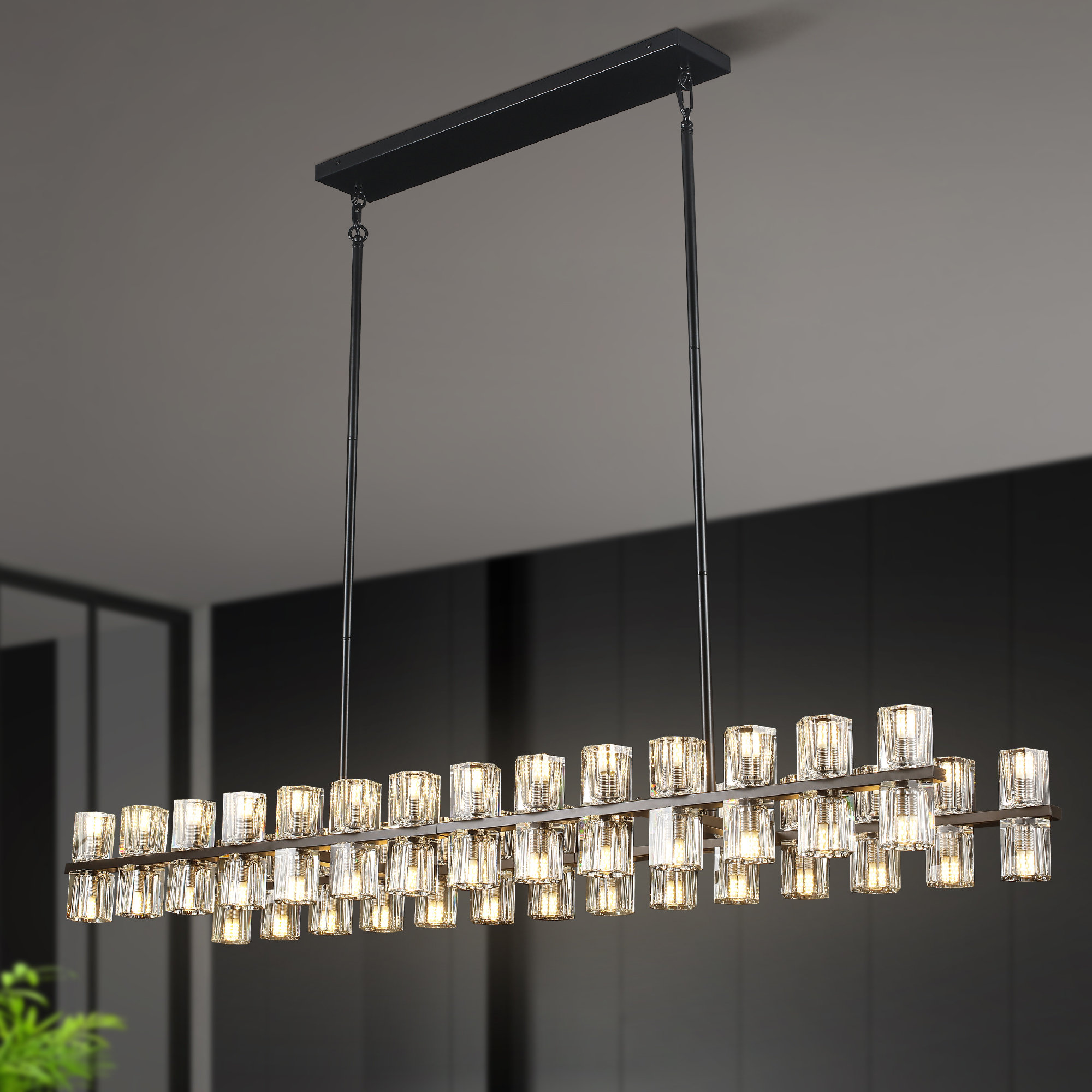 Everly Quinn 56 - Light Dimmable Large Square / Rectangular Crystal Cup ...