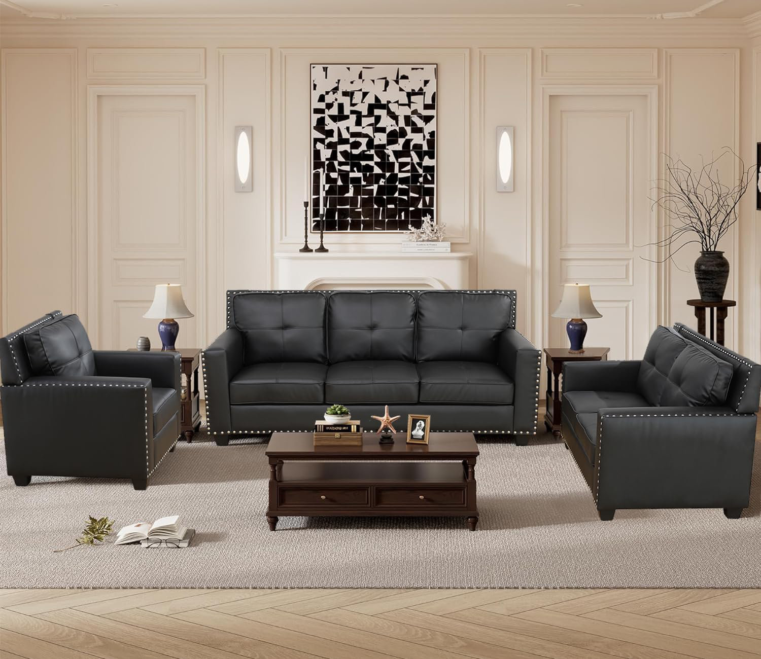 Hokku Designs 3-Piece Living Room Sofa Set | Wayfair