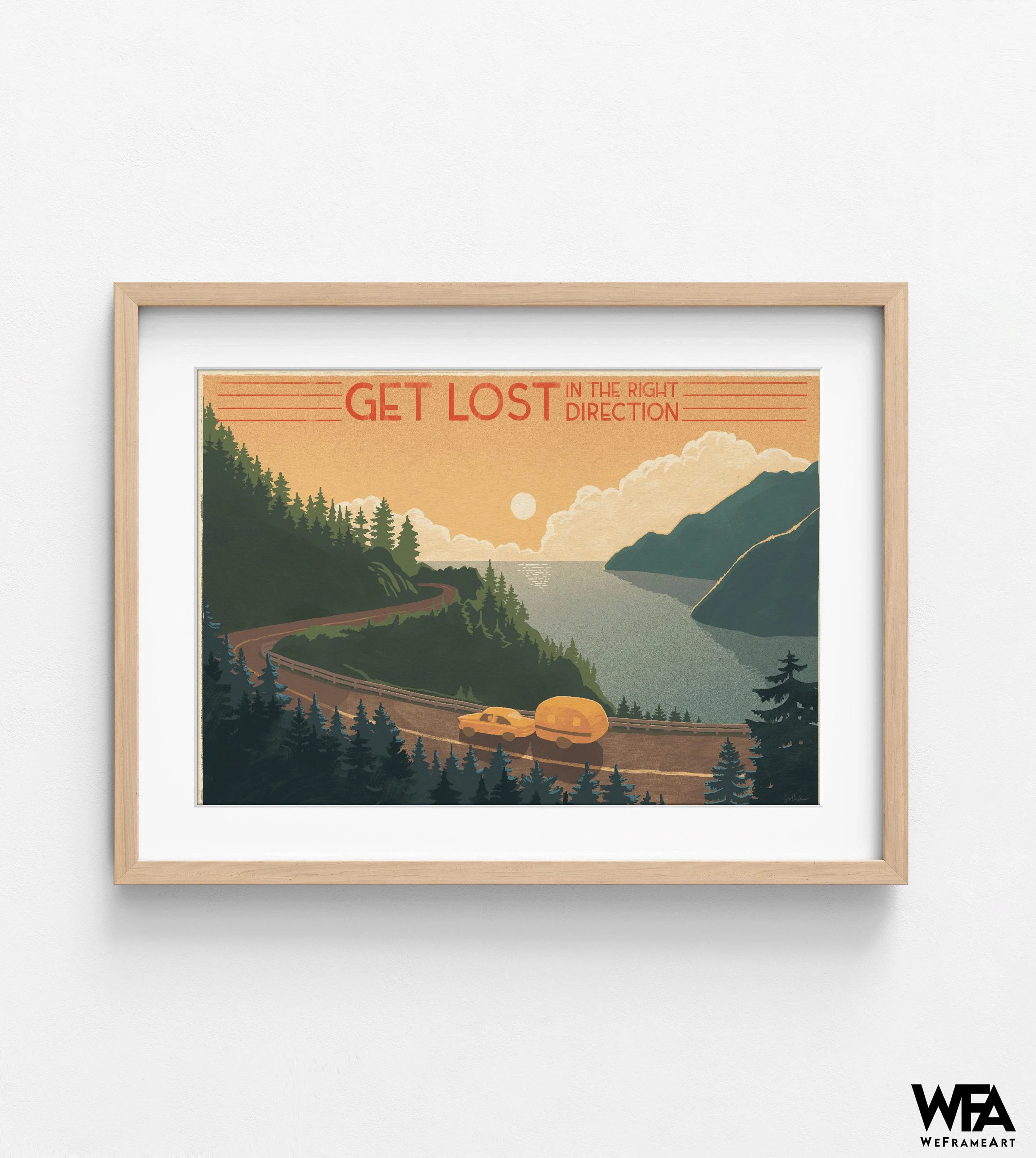 WeFrameArt Born to Roam I by Janelle Penner, Cool Colorful Camp Poster ...