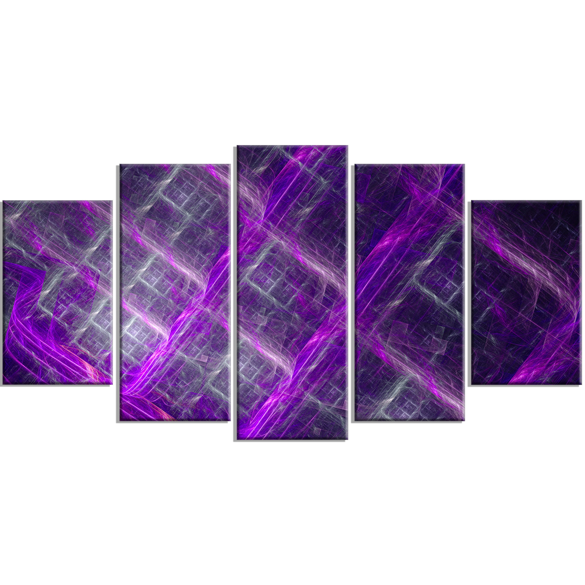 Design Art 'Purple Abstract Metal Grill' Graphic Art Print Multi-Piece ...