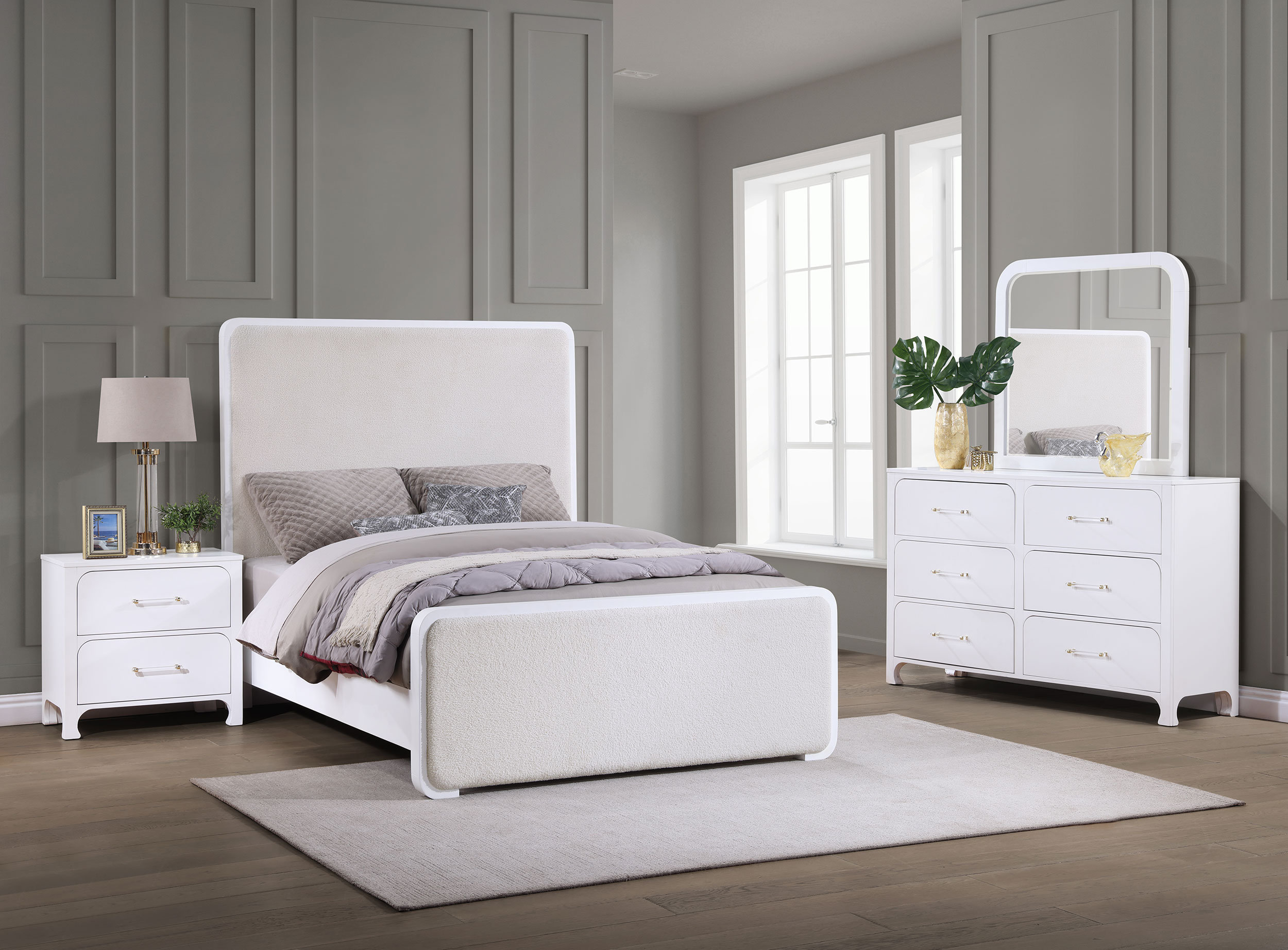 Lark Manor™ Hessney Design - Hessney 4-Piece Eastern Bedroom Set Pearl ...