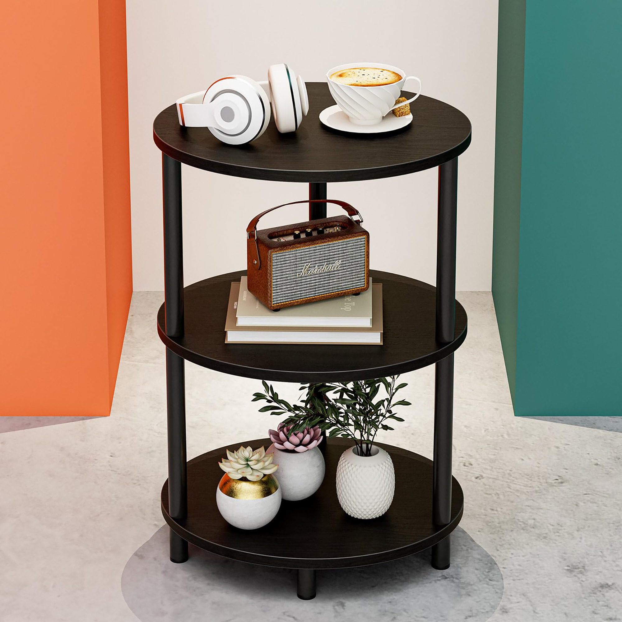 17 Stories 3-tier oval decorative table | Wayfair