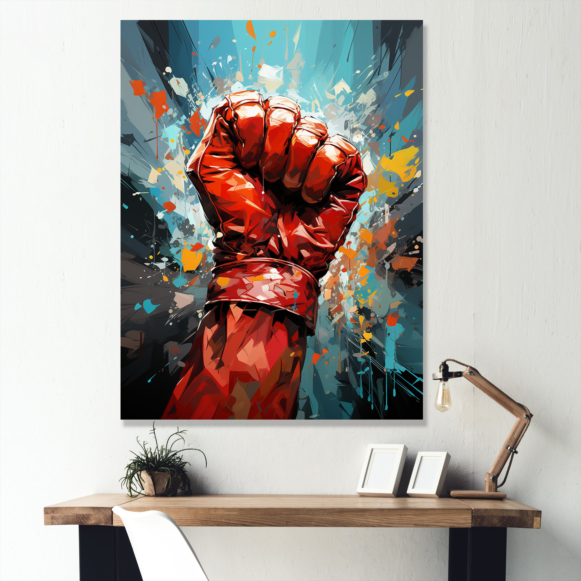 Design Art Boxing Illustration Of A Red Boxing Glove - Sport Boxing ...