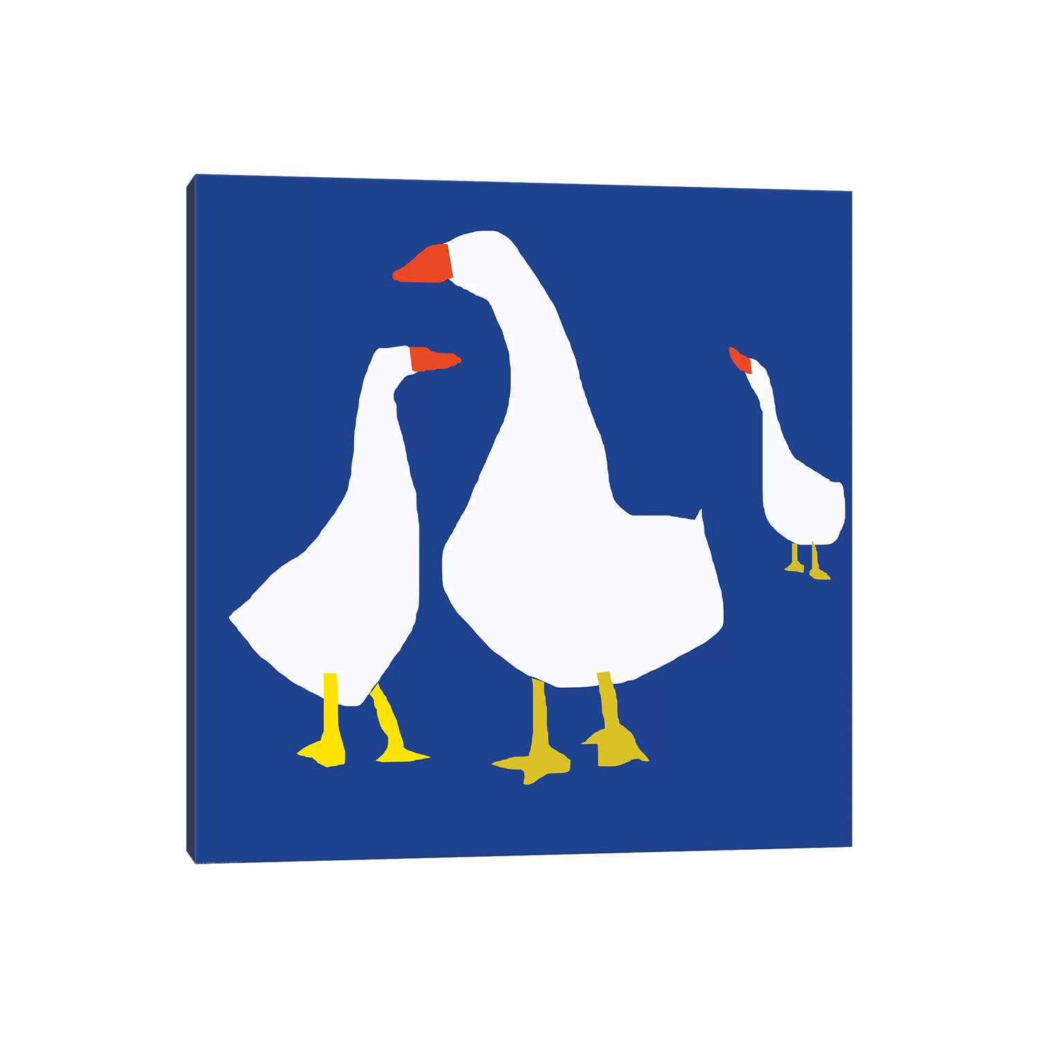 East Urban Home Blue Geese by Art Mirano - Wrapped Canvas Graphic Art ...