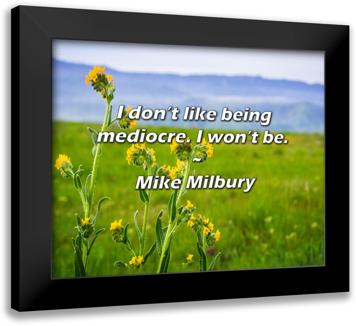 Trinx Mike Milbury Quote: I don’t like being mediocre. I won’t be ...