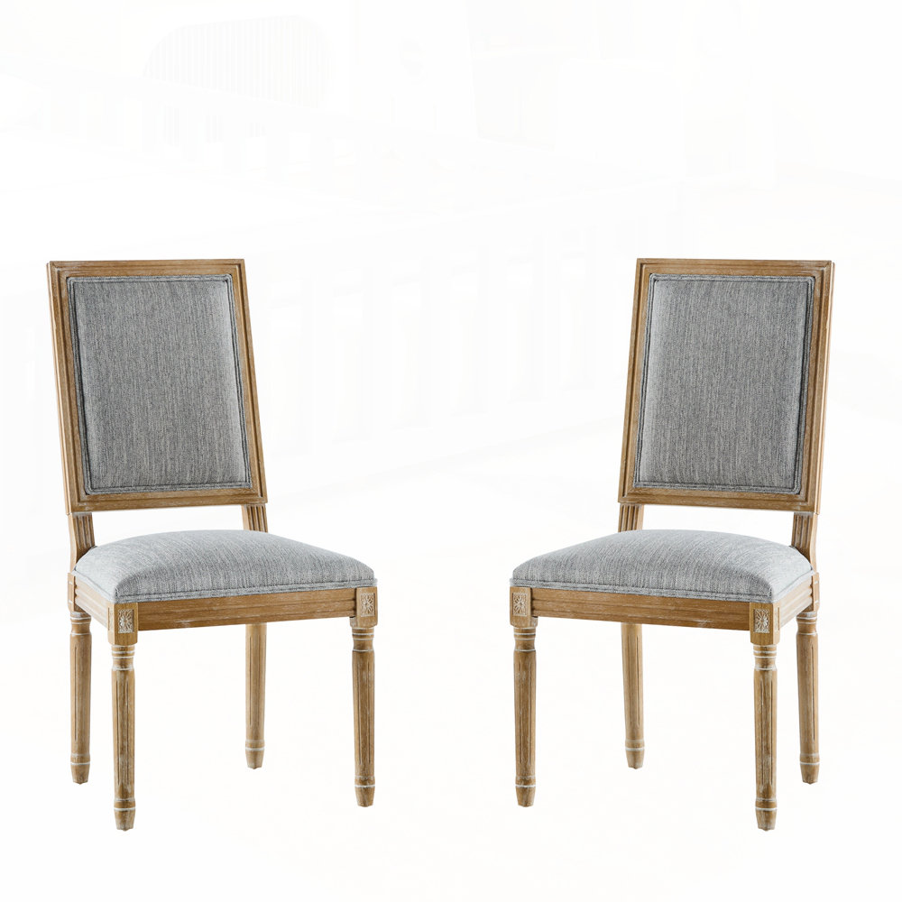Hokku Designs Dining Chairs Upholstered Seats with Fluted Legs | Wayfair