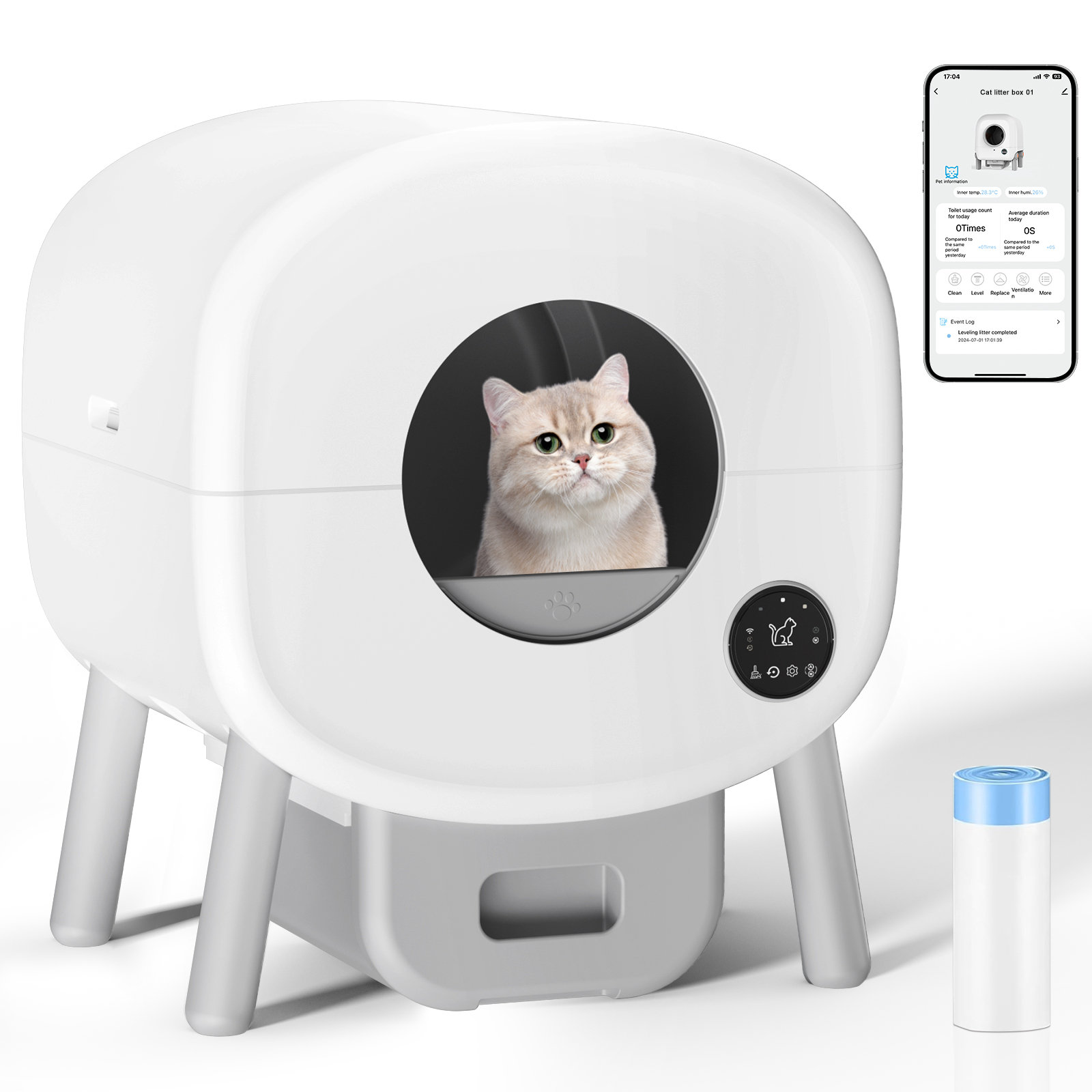 Tucker Murphy Pet™ Automatic Self Cleaning Kitty Litter Boxes No Odor ...