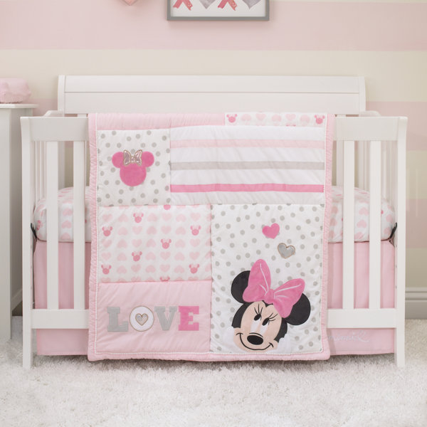 Disney Minnie Mouse Love to Love Nursery 3 Piece Crib Bedding Set ...