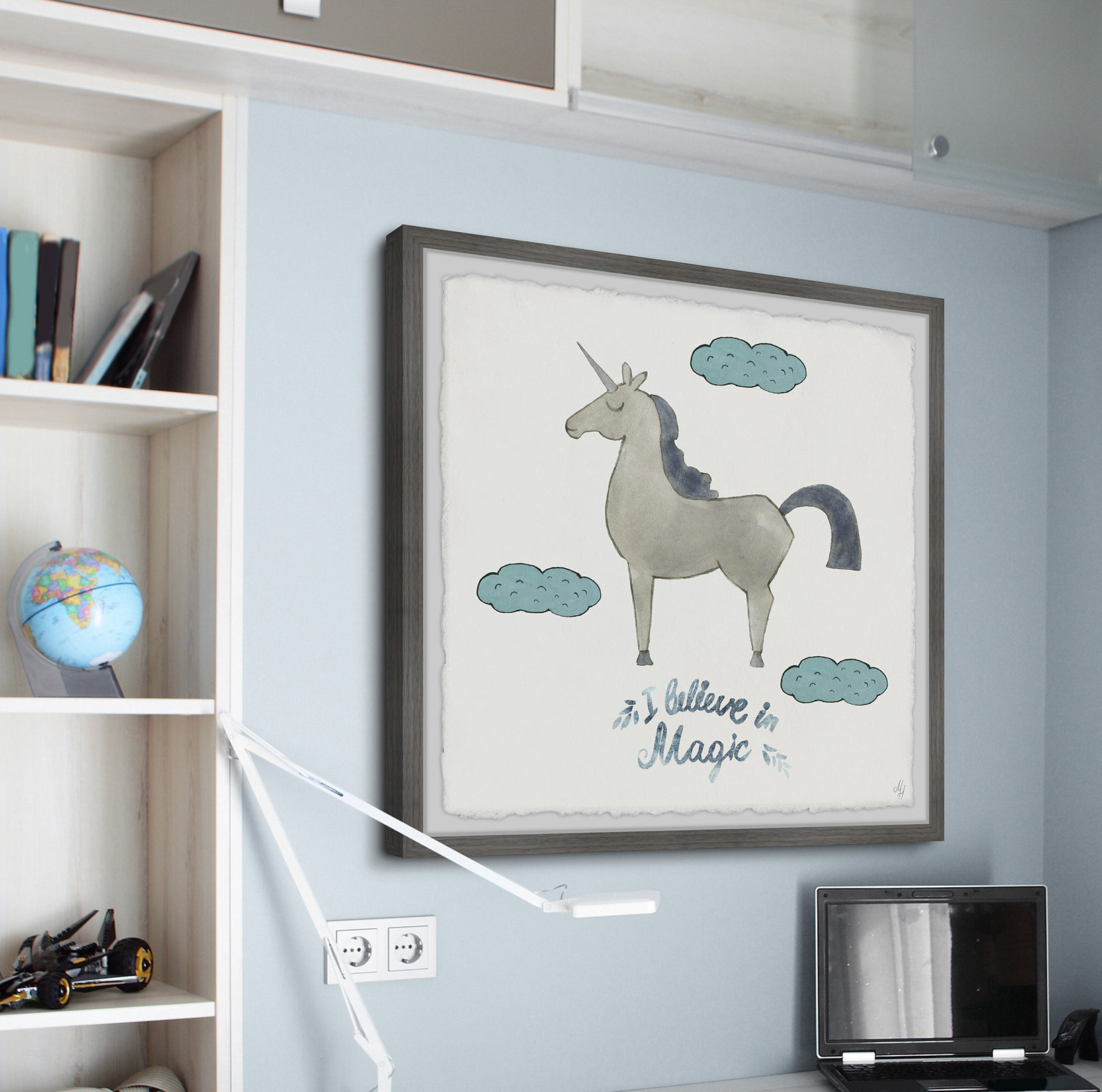 Isabelle & Max™ Dahill 'I Believe in Magic - Unicorn' Framed Print | Wayfair