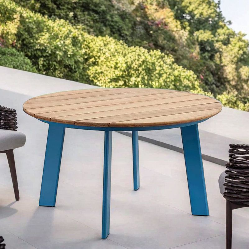 Elegant Home Furnishings.s Courtyard Teak Patio Table Round 53.15 ...