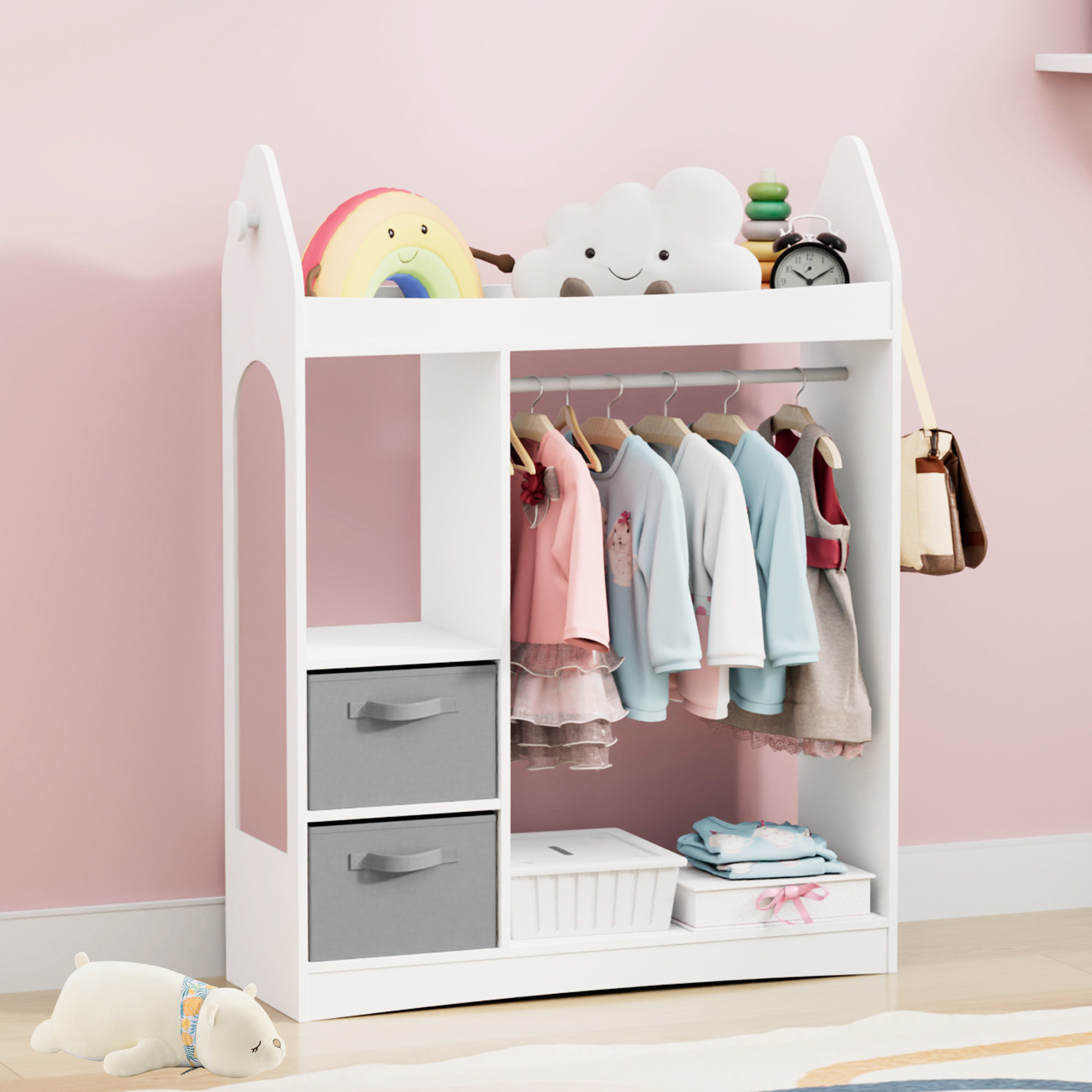 Isabelle & Max™ Elegant Kids Dress Up Rack-wardrobe Closet With Child ...