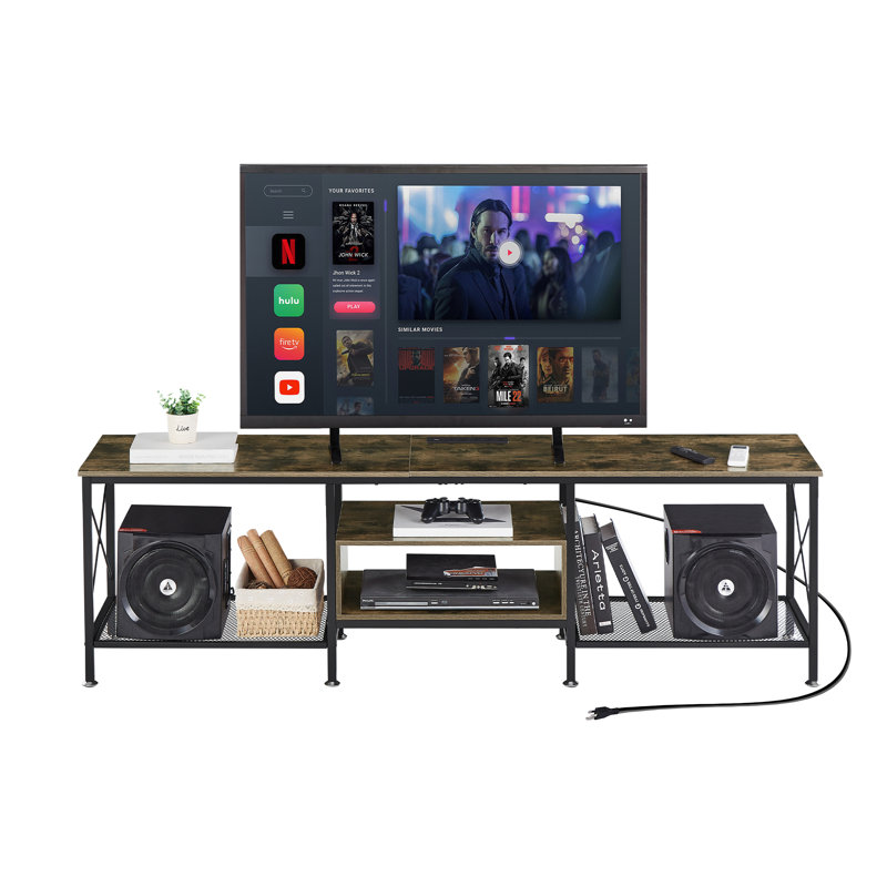 Trent Austin Design® Pridgen TV Stand with Power Outlets, Entertainment ...