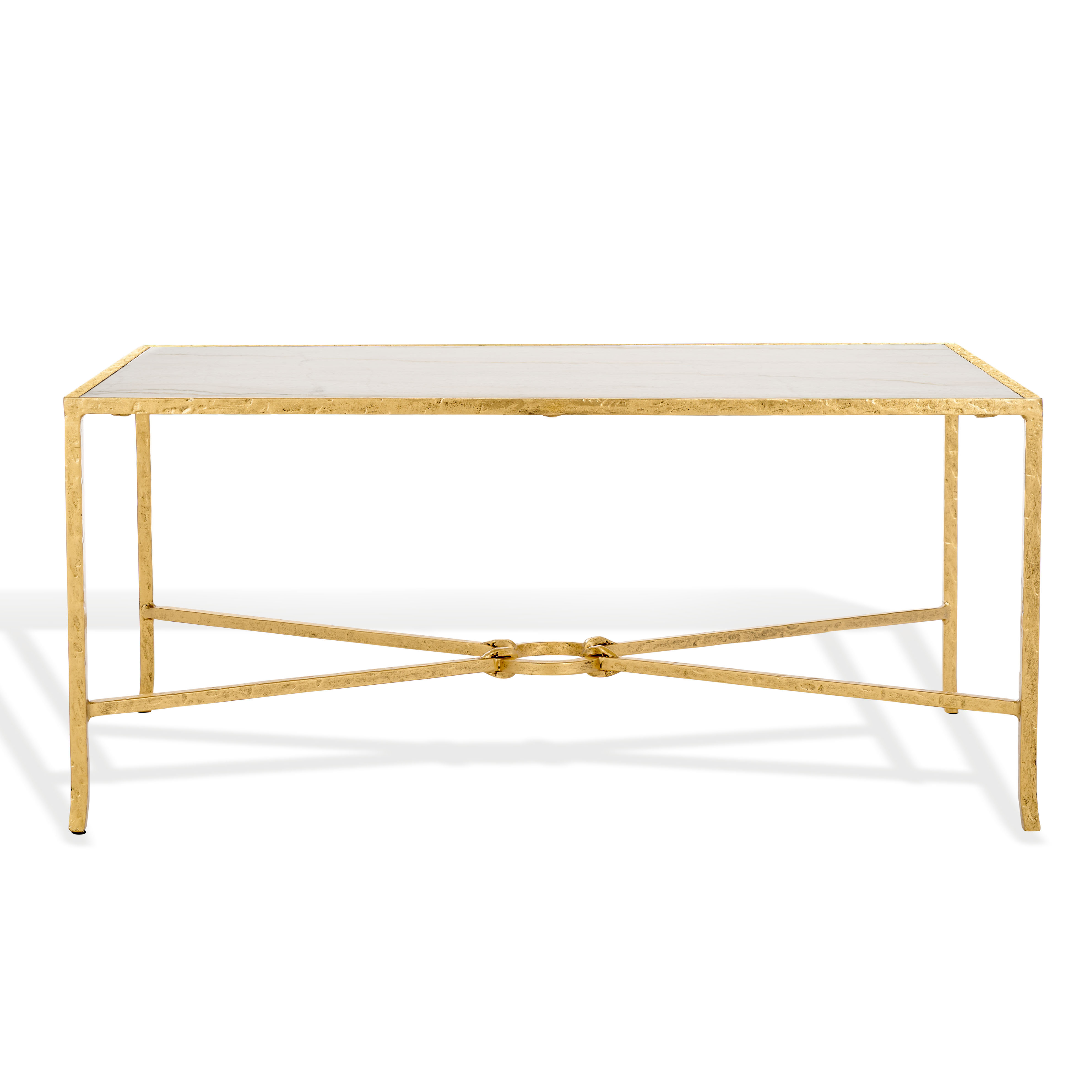 Everly Quinn Markley Forged Metal Rectangle Coffee Table | Wayfair
