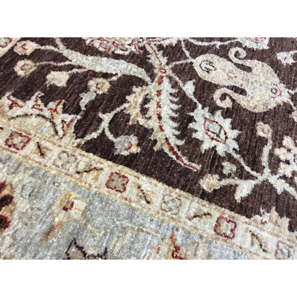 Bokara Rug Co., Inc. Ziegler Hand-Knotted High-Quality Brown and Blue ...