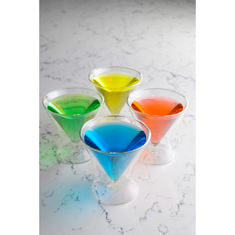 Lemonsoda Double-Walled Stemless Martini Glasses 8oz | Wayfair
