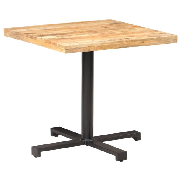 17 Stories Bistro Table Square Solid Acacia Wood | Wayfair