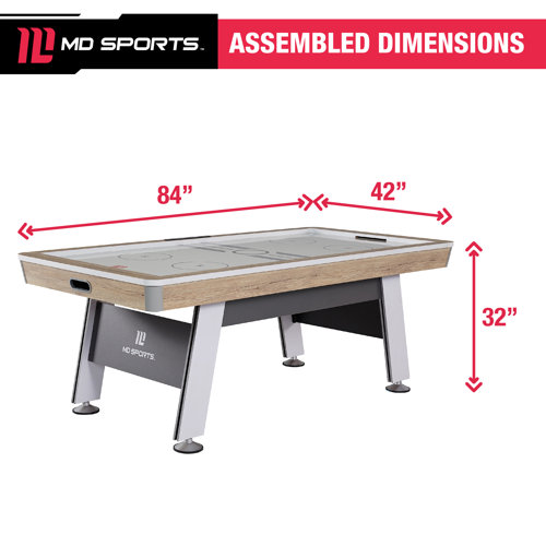 MD Sports 84" 2 -Player Air Hockey Table with Digital Scoreboard ...