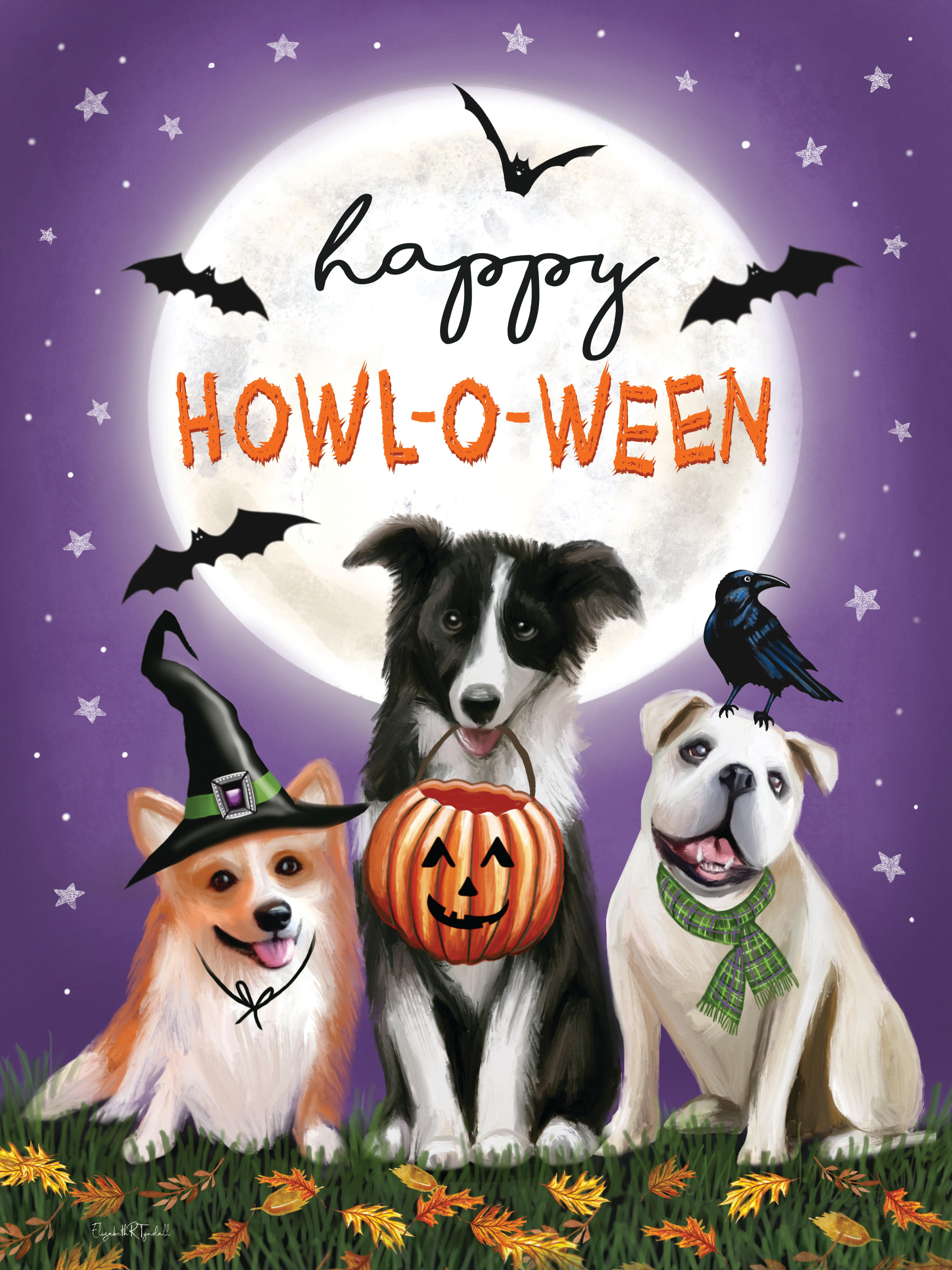 The Holiday Aisle® Happy Howl-O-Ween Dogs by Elizabeth Tyndall | Wayfair