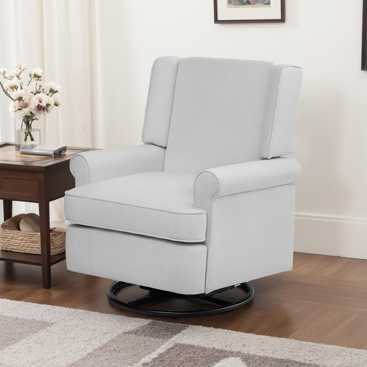 Winston Porter Swivel Glider Rocking Recliner, Soothing Rocking Motion ...
