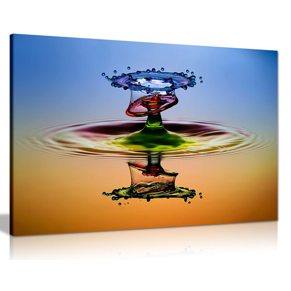 Panther Print Colourful Water Splash Reflection Artistic - Wrapped ...